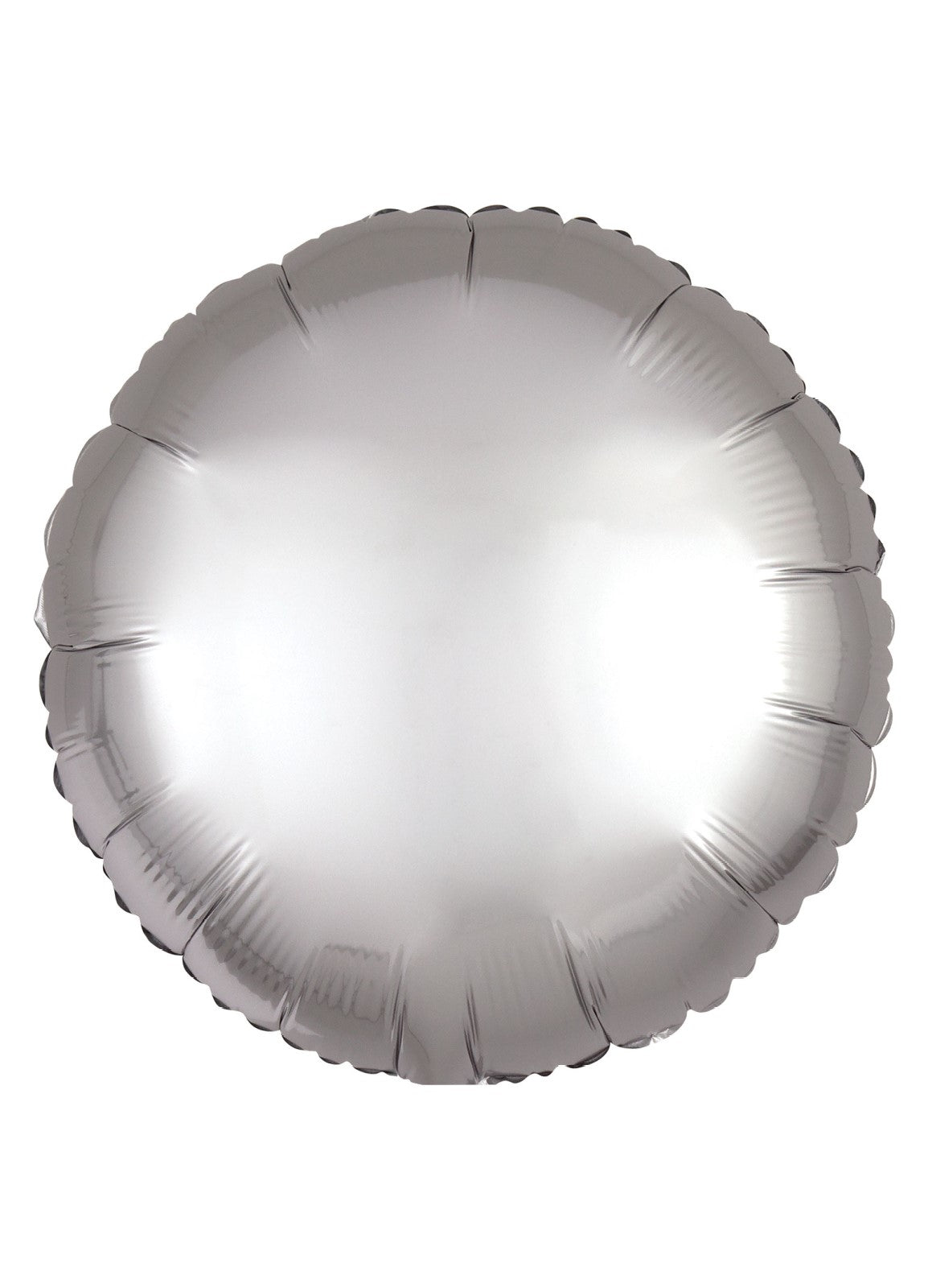 Silk Lustre Silver Round Balloon — Party Britain