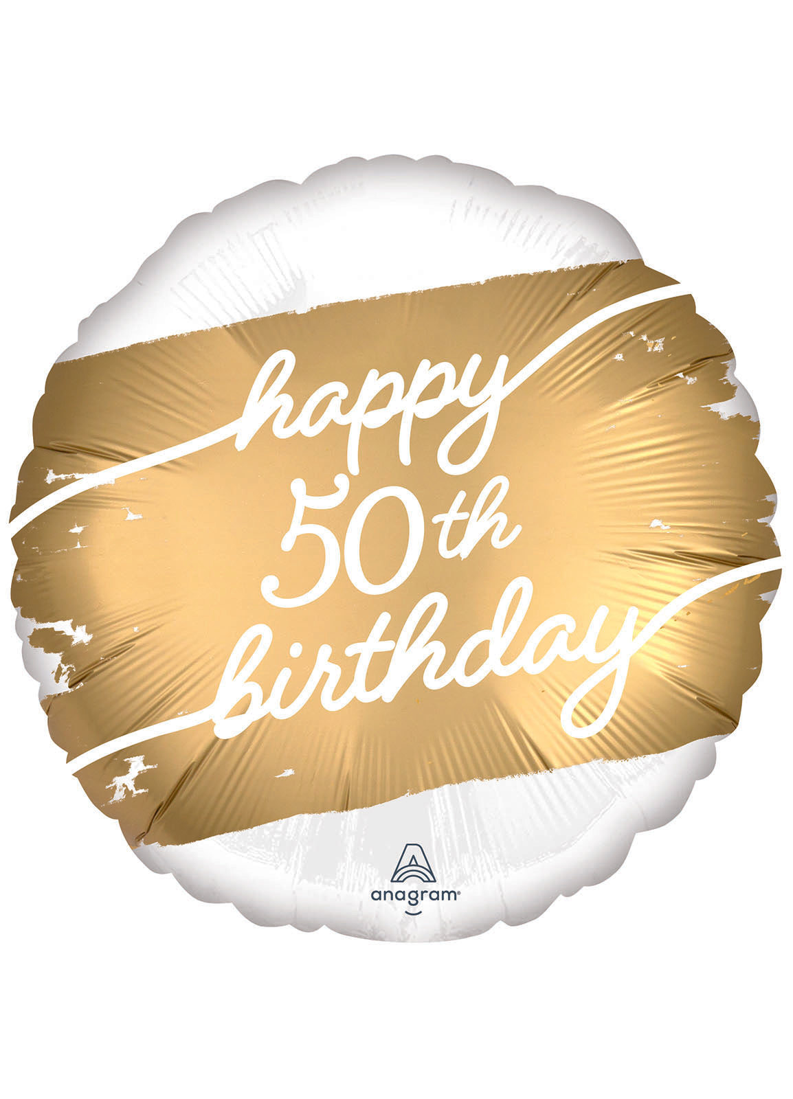 Satin Gold 50th Birthday Foil Balloon — Party Britain