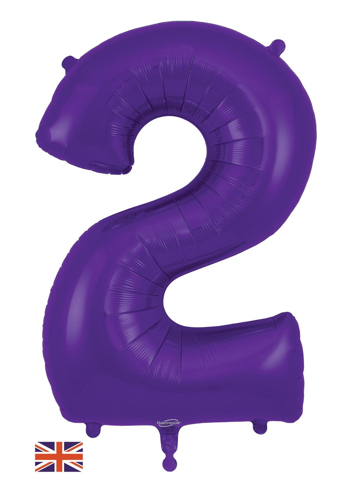 Number 2 Purple Foil Balloon — Party Britain
