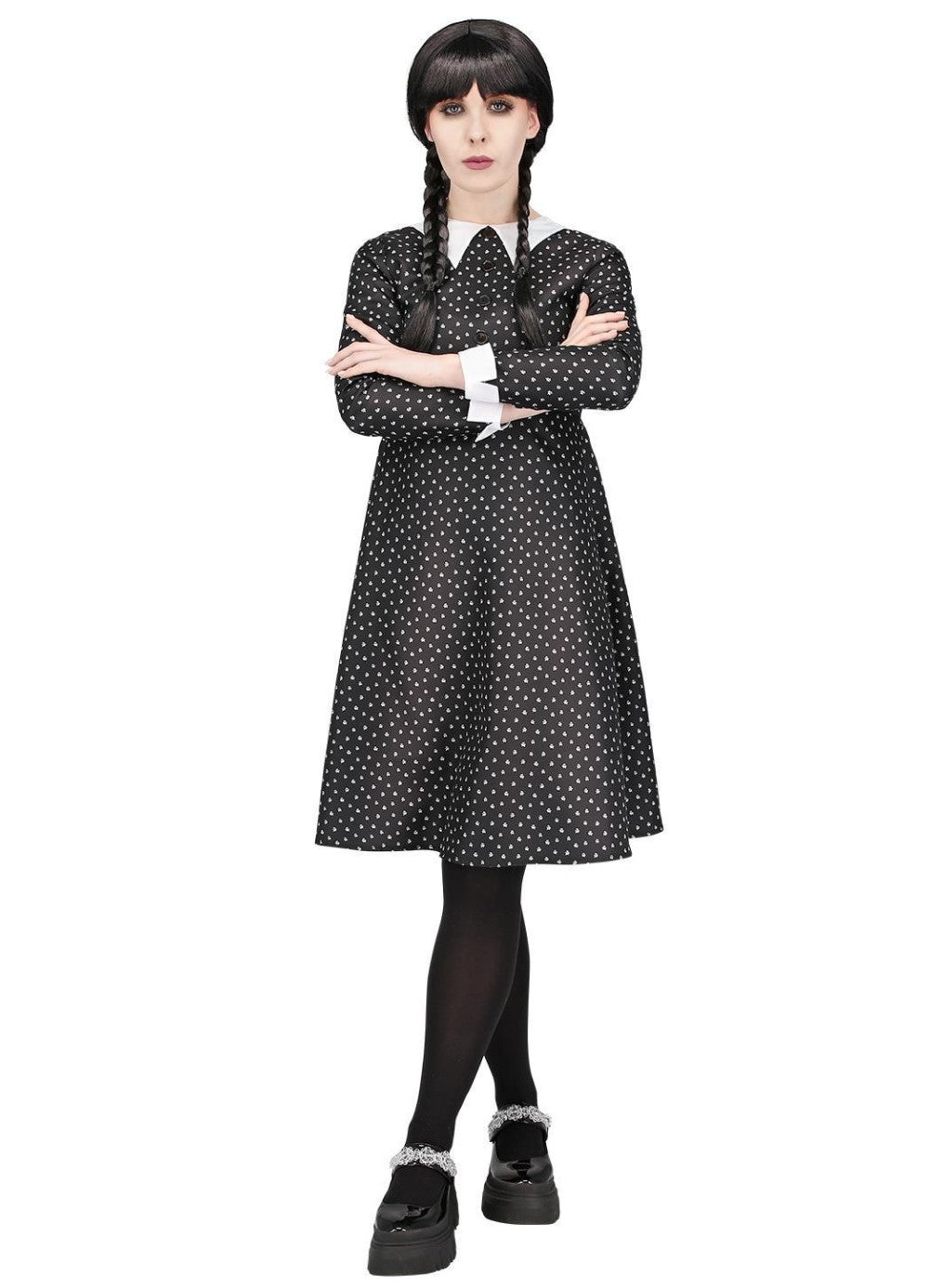 Gothic School Girl Spot Costume Adult — Party Britain