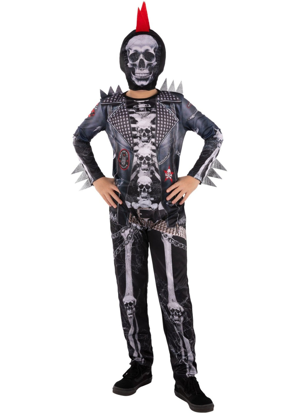 Punk Skeleton Costume Child — Party Britain