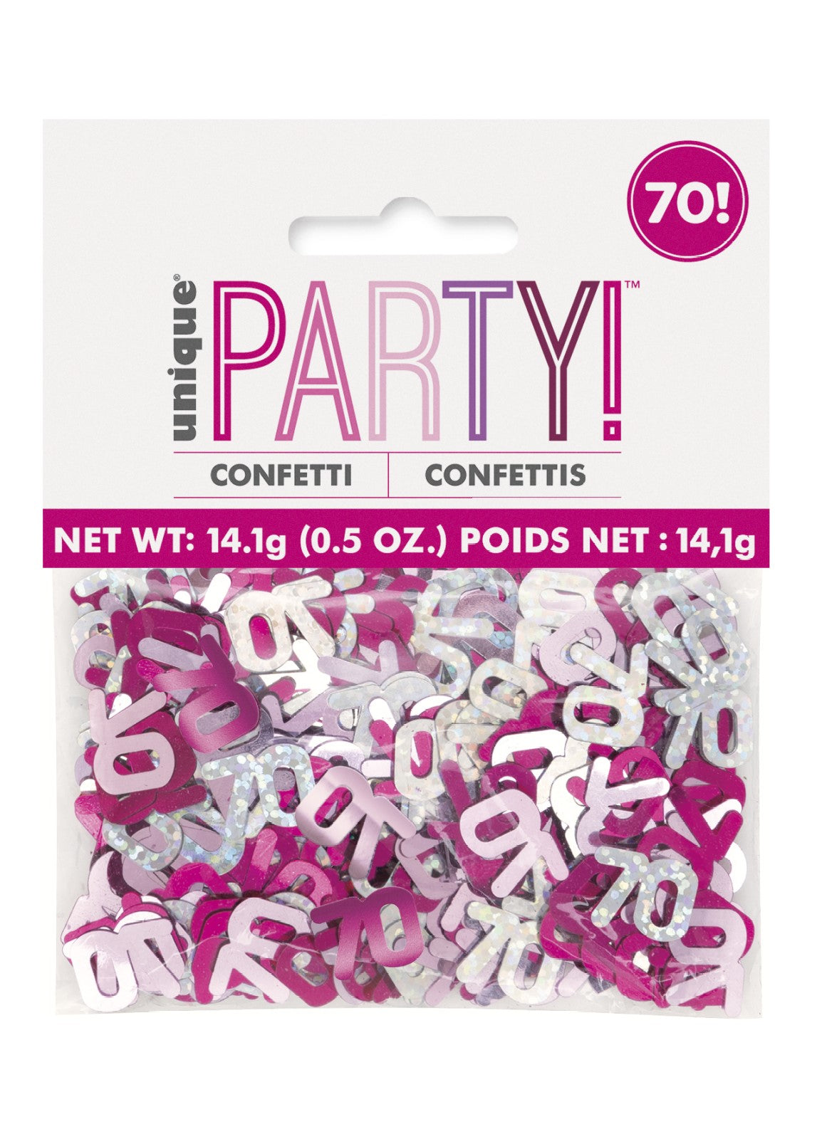 Pink Glitz Age 70 Confetti — Party Britain