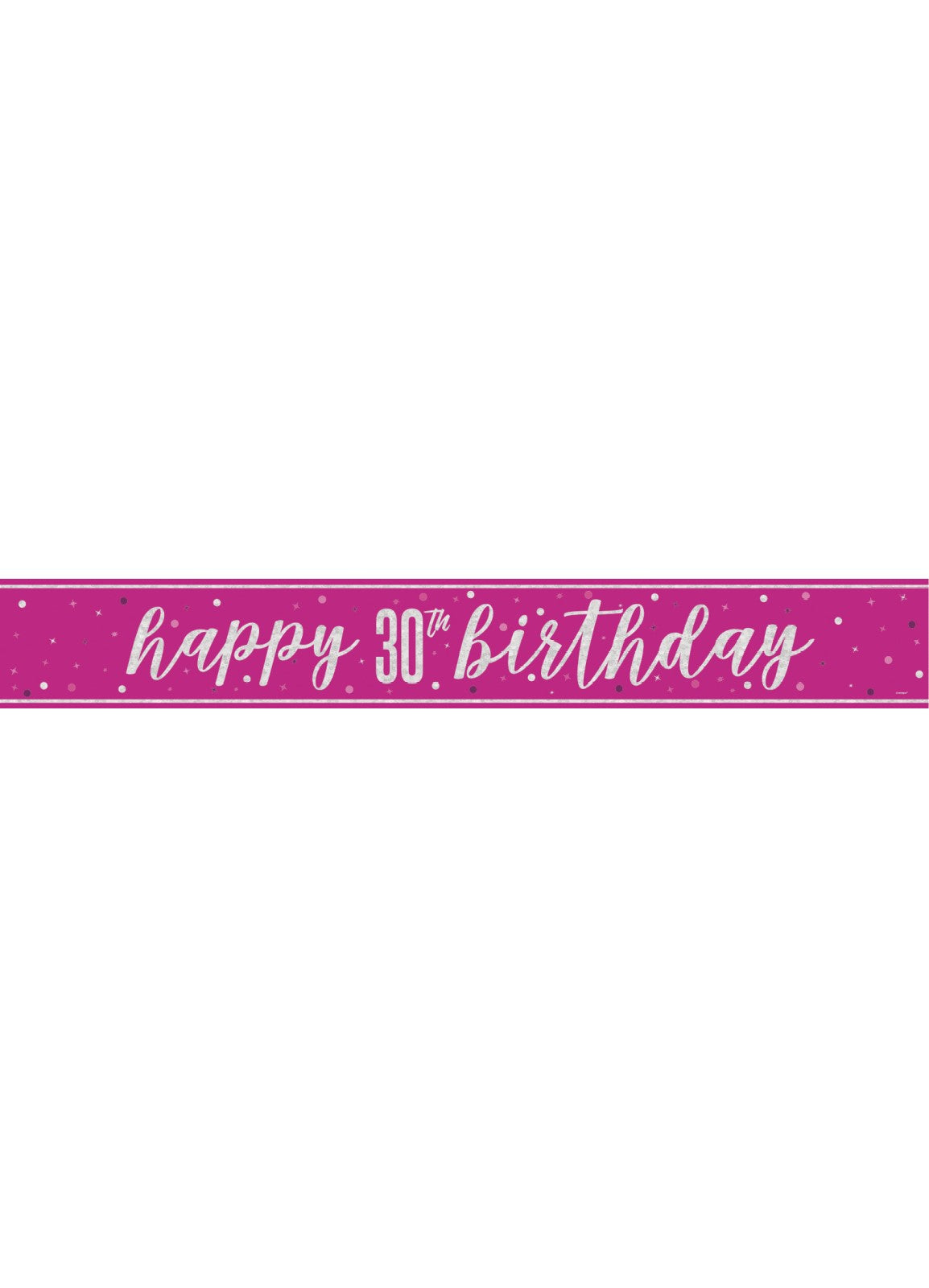 Pink Glitz Age 30 Birthday Banner — Party Britain