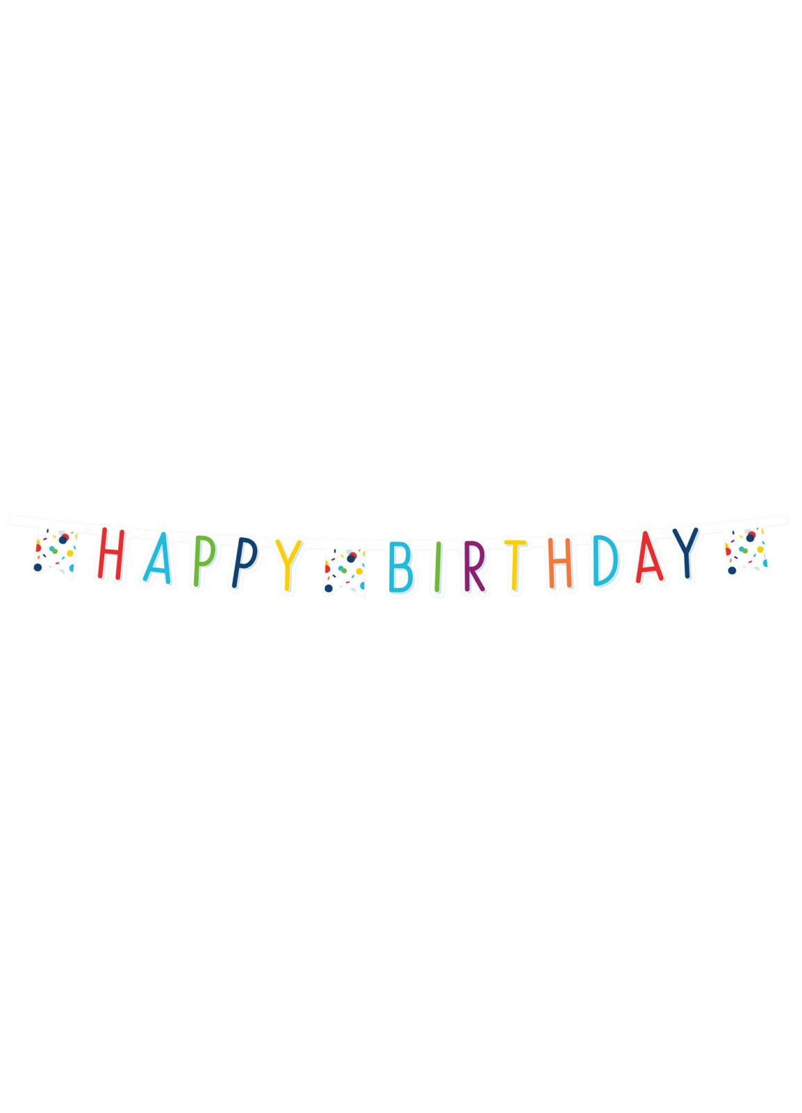 Confetti Happy Birthday Letter Banner — Party Britain