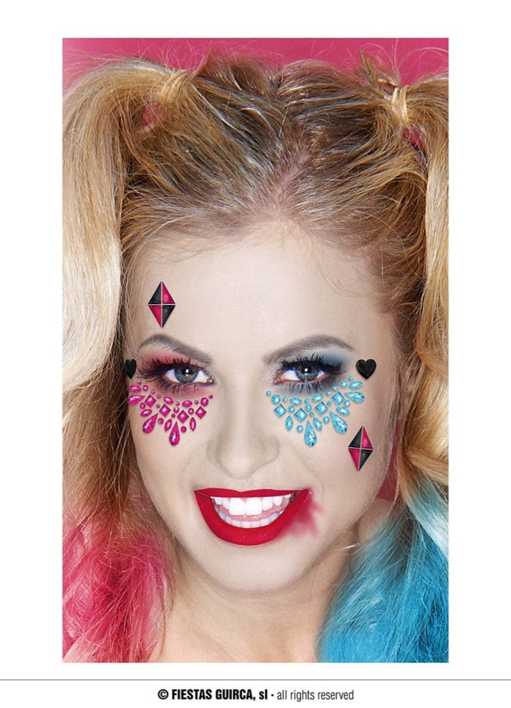 Harlequin Face Jewels — Party Britain