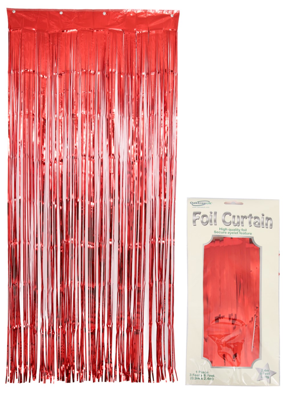 Red Foil Door Curtain — Party Britain