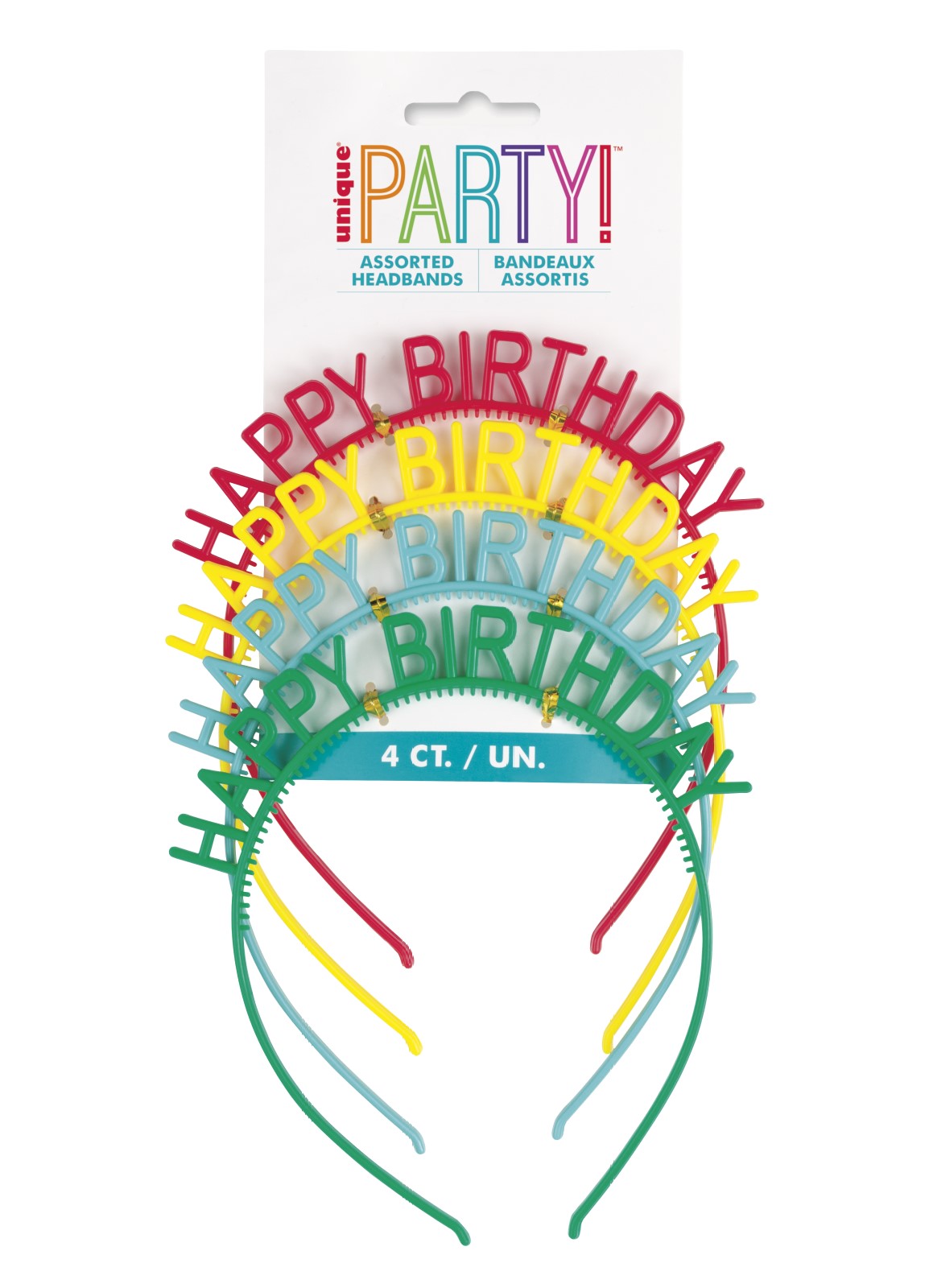 Happy Birthday Headbands 4pk — Party Britain