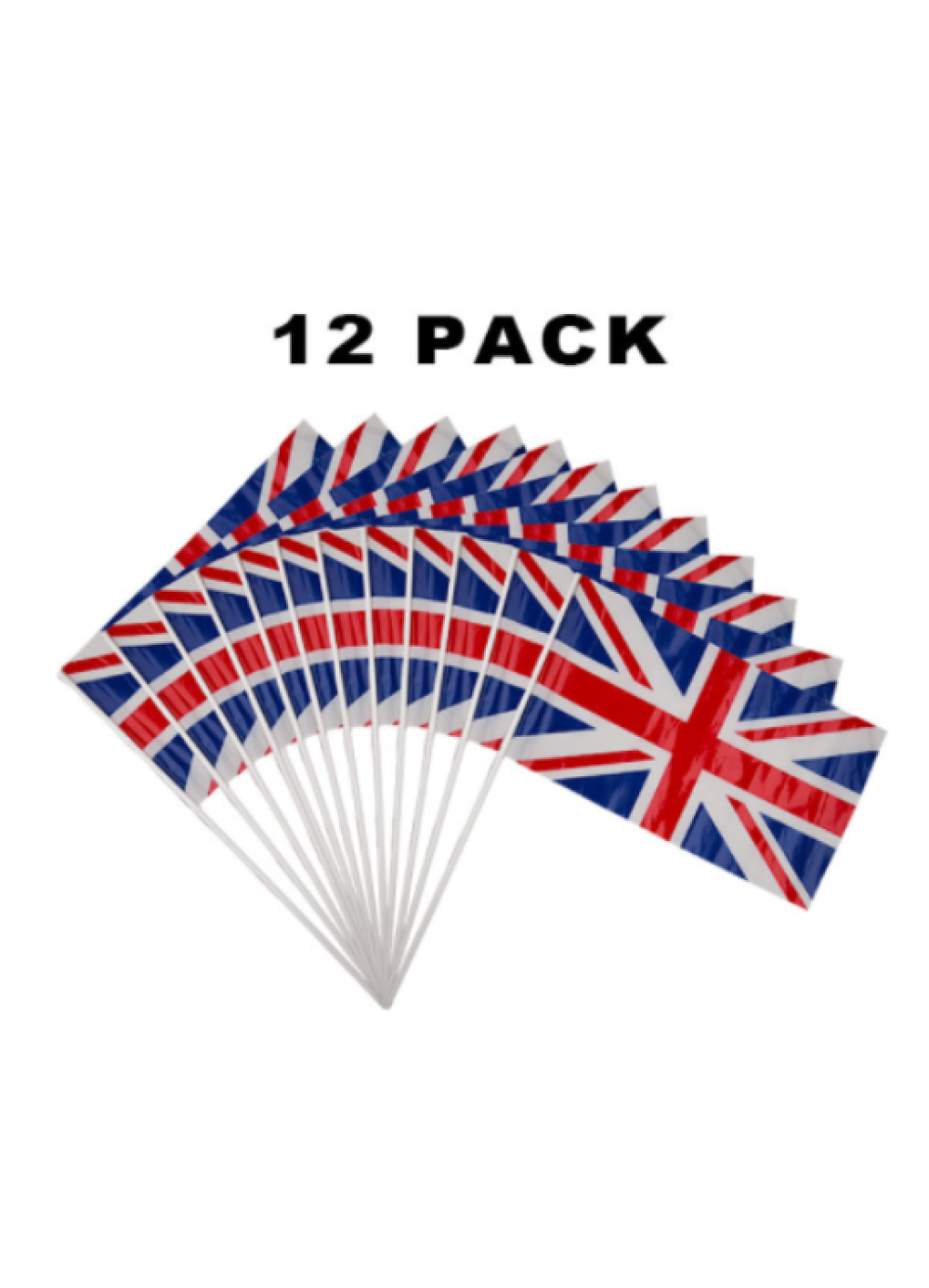 Union Jack Hand Flags 12pk — Party Britain