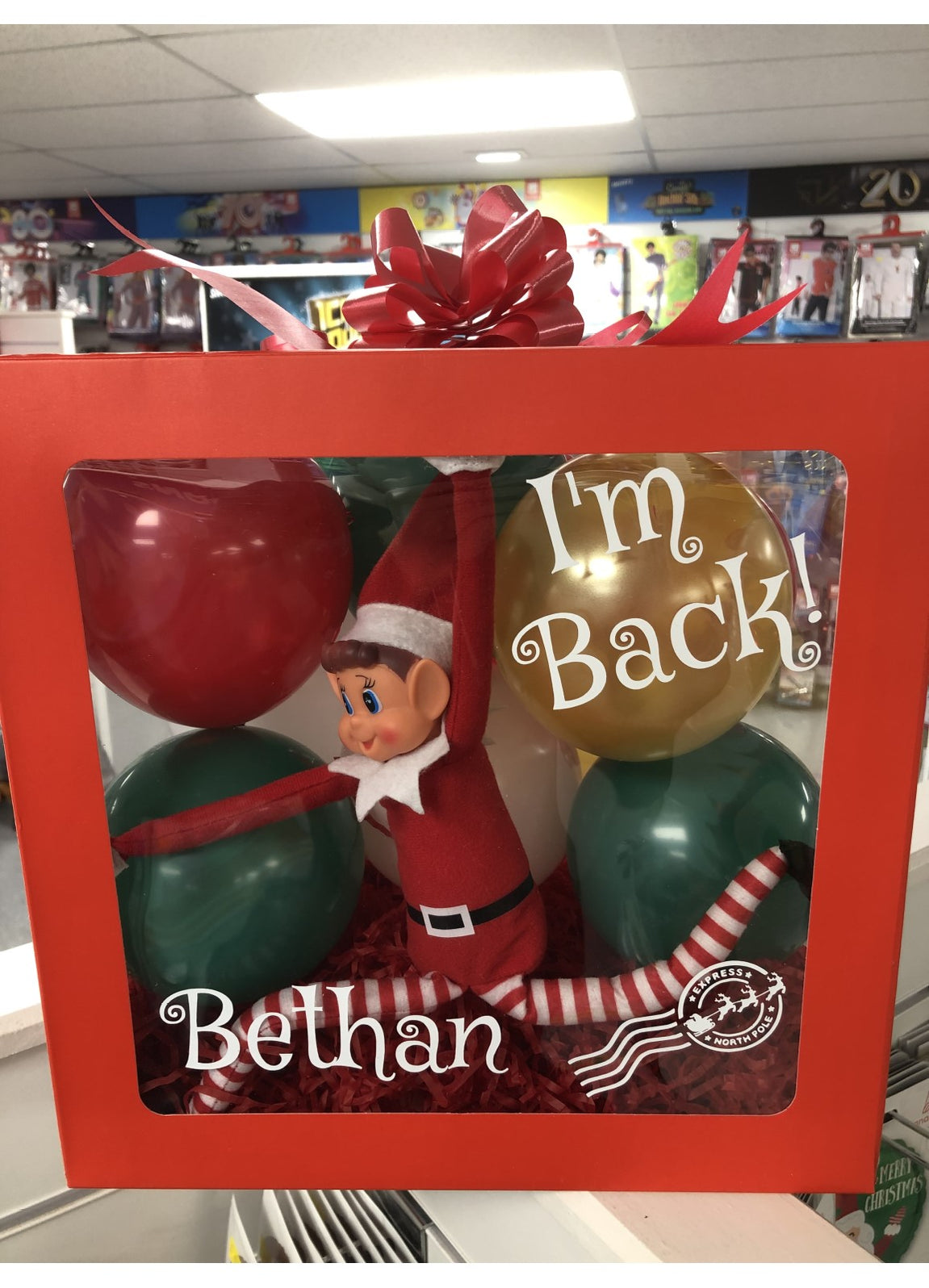 Naughty Elf Balloon Box — Party Britain