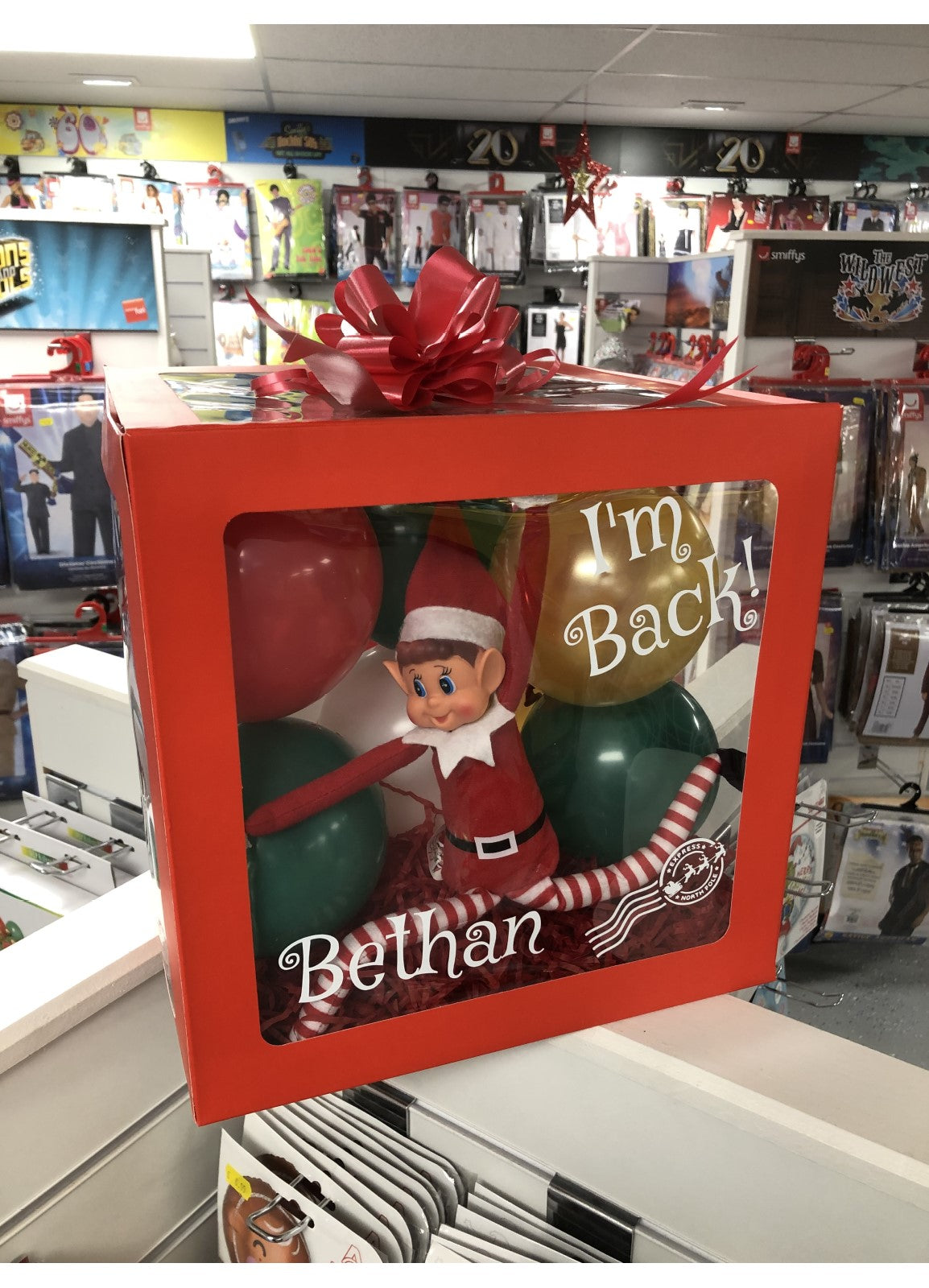 Naughty Elf Balloon Box — Party Britain